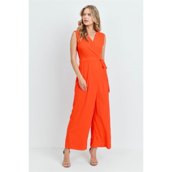 Pants & Jumpsuits | Sexy Orange Jumpsuit | Poshmark